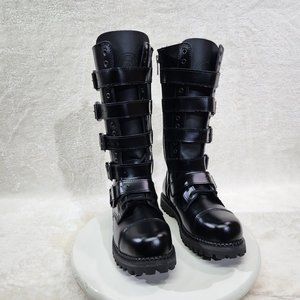 Demonia | Shoes | Demonia Riot8bk 18 Eyelet Unisex Steel Toe Knee Boot ...